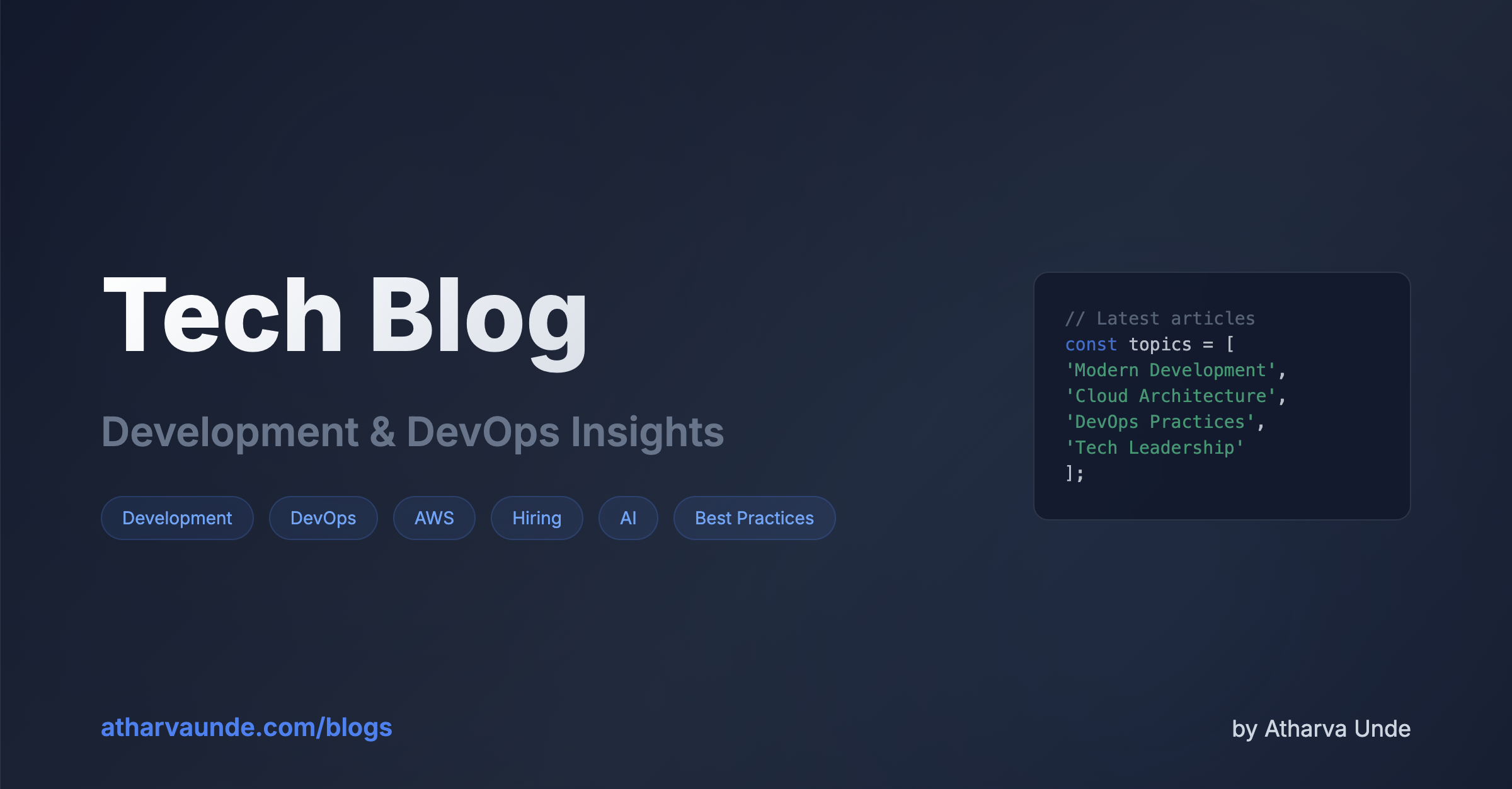 Blog - Atharva Unde | Tech Articles & DevOps Insights | Atharva Unde ...